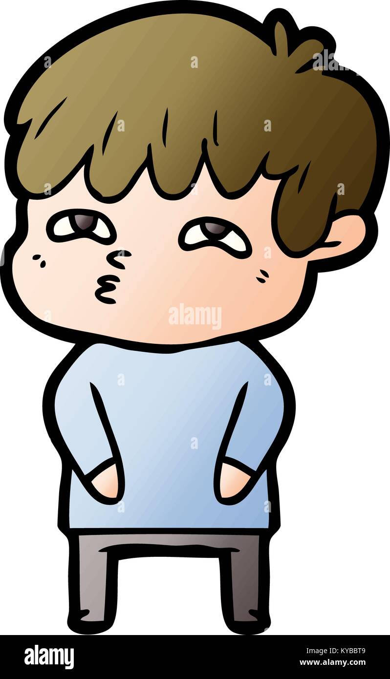 cartoon curious man Stock Vector Image & Art - Alamy