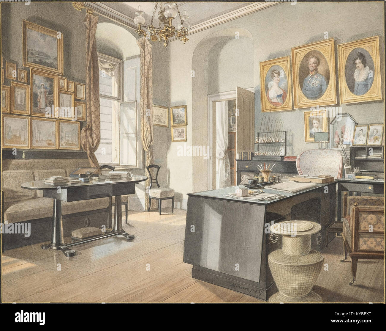 Matthäus Kern - A Study Interior at St. Polten - Google Art Project ...
