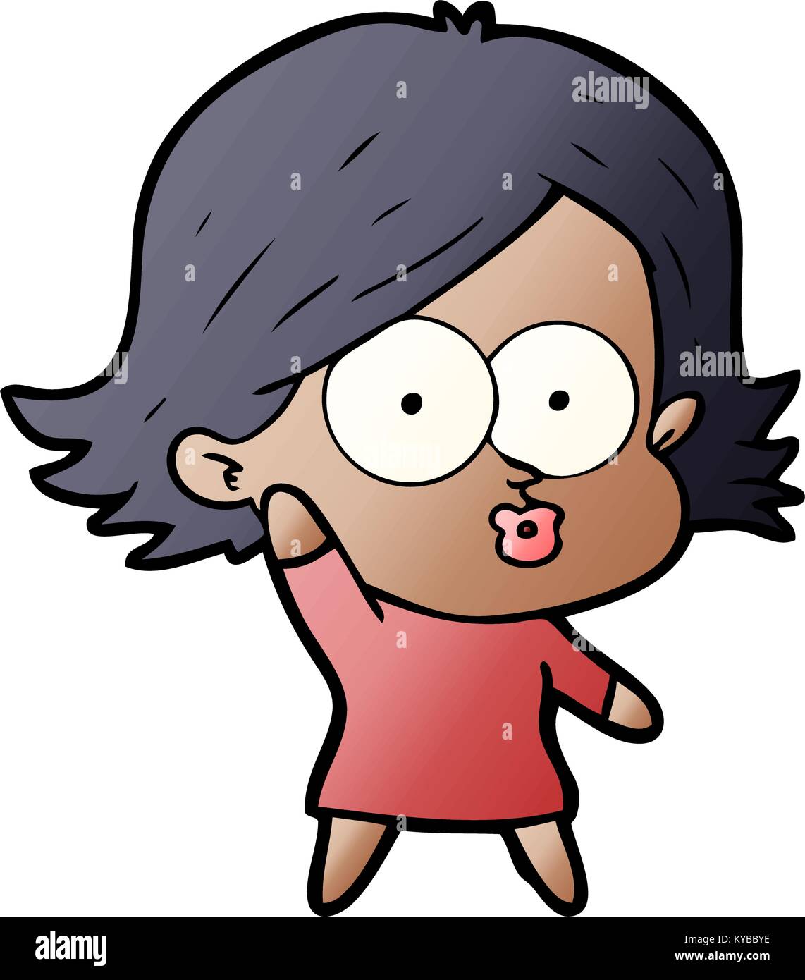 cartoon girl pouting Stock Vector Image & Art - Alamy