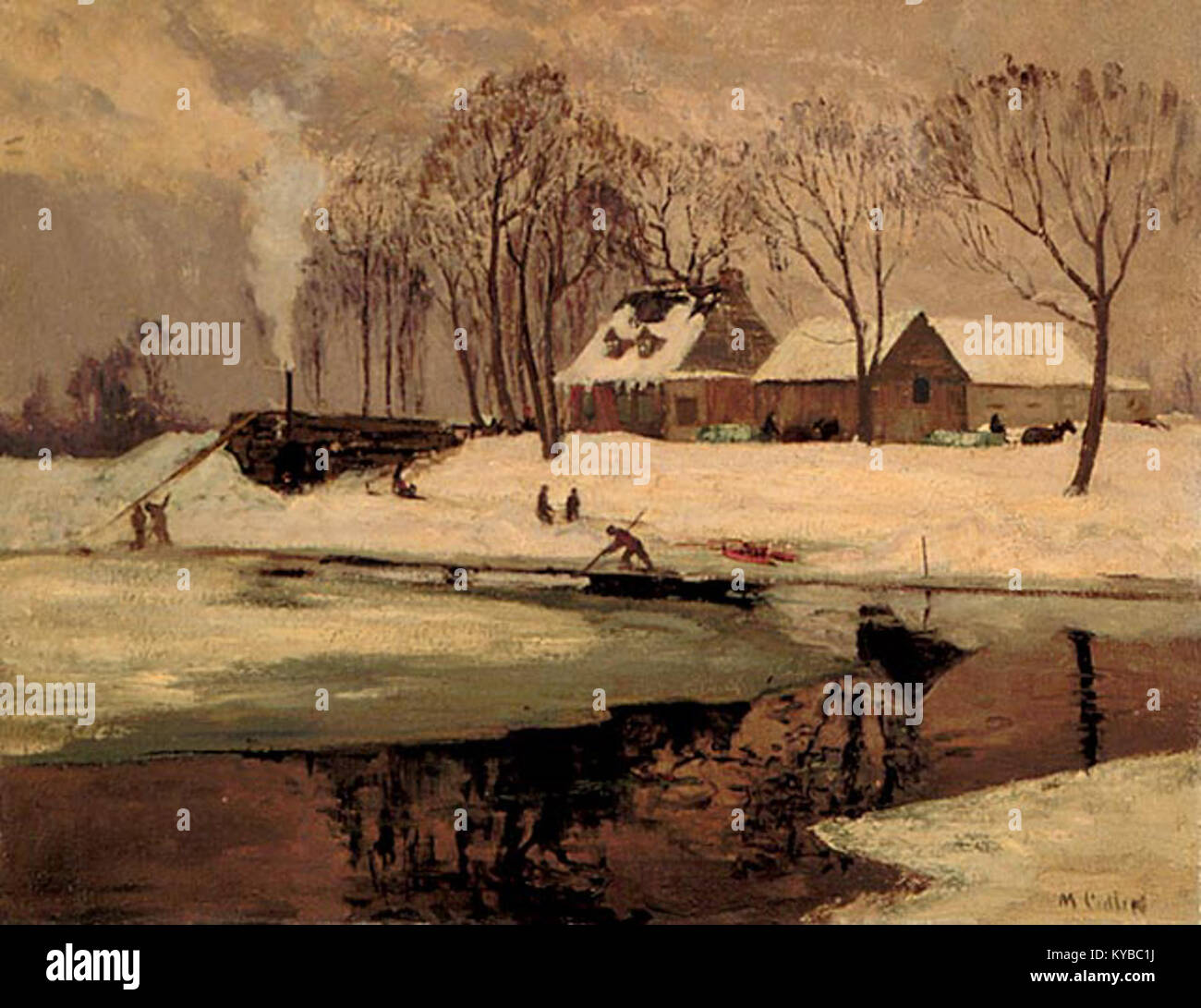 Maurice Cullen's 'Ice Breaking, L'Assomption' depicts a winter scene ...