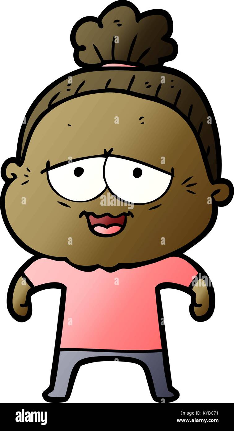 cartoon happy old lady Stock Vector Image & Art - Alamy