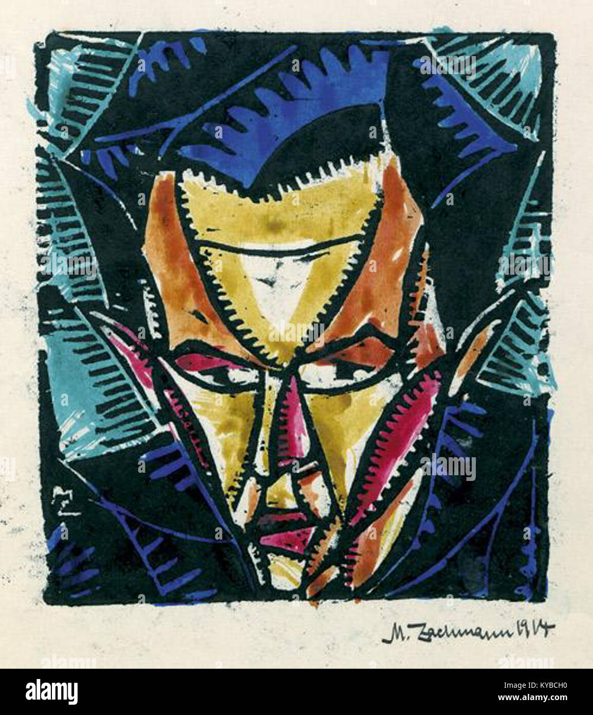 Max Zachmann - Männerporträt 1914 Stock Photo - Alamy