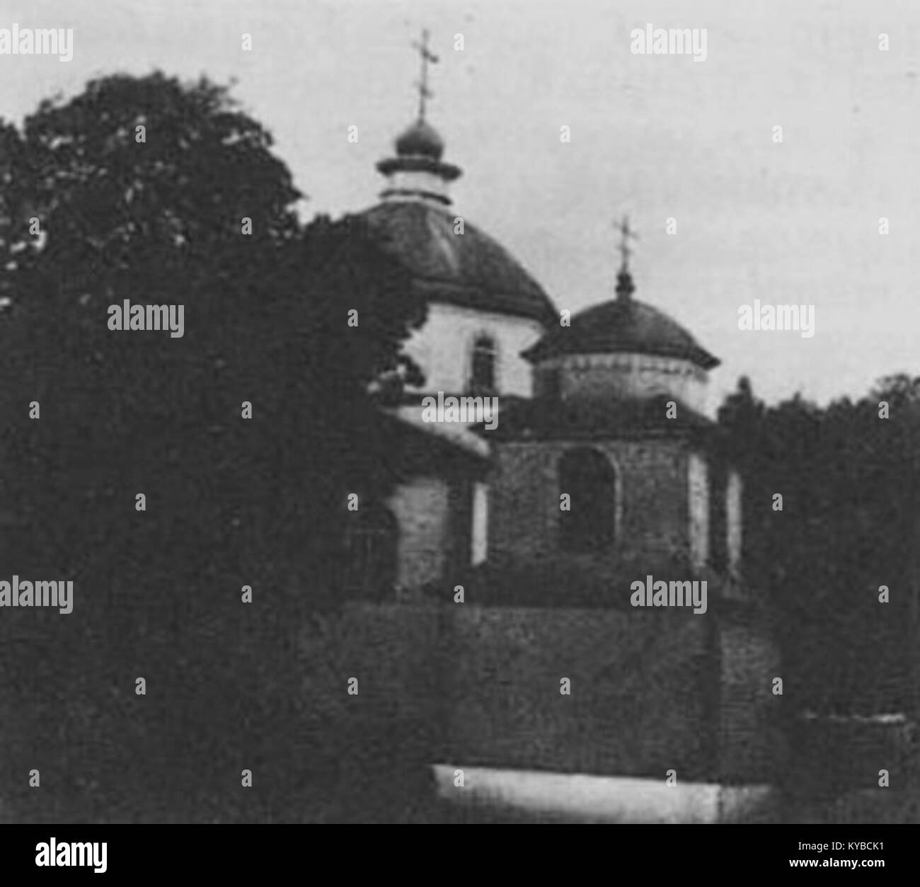 Photograph of Fara Church in Mazyr, Belarus, from 1901–1930, showing ...