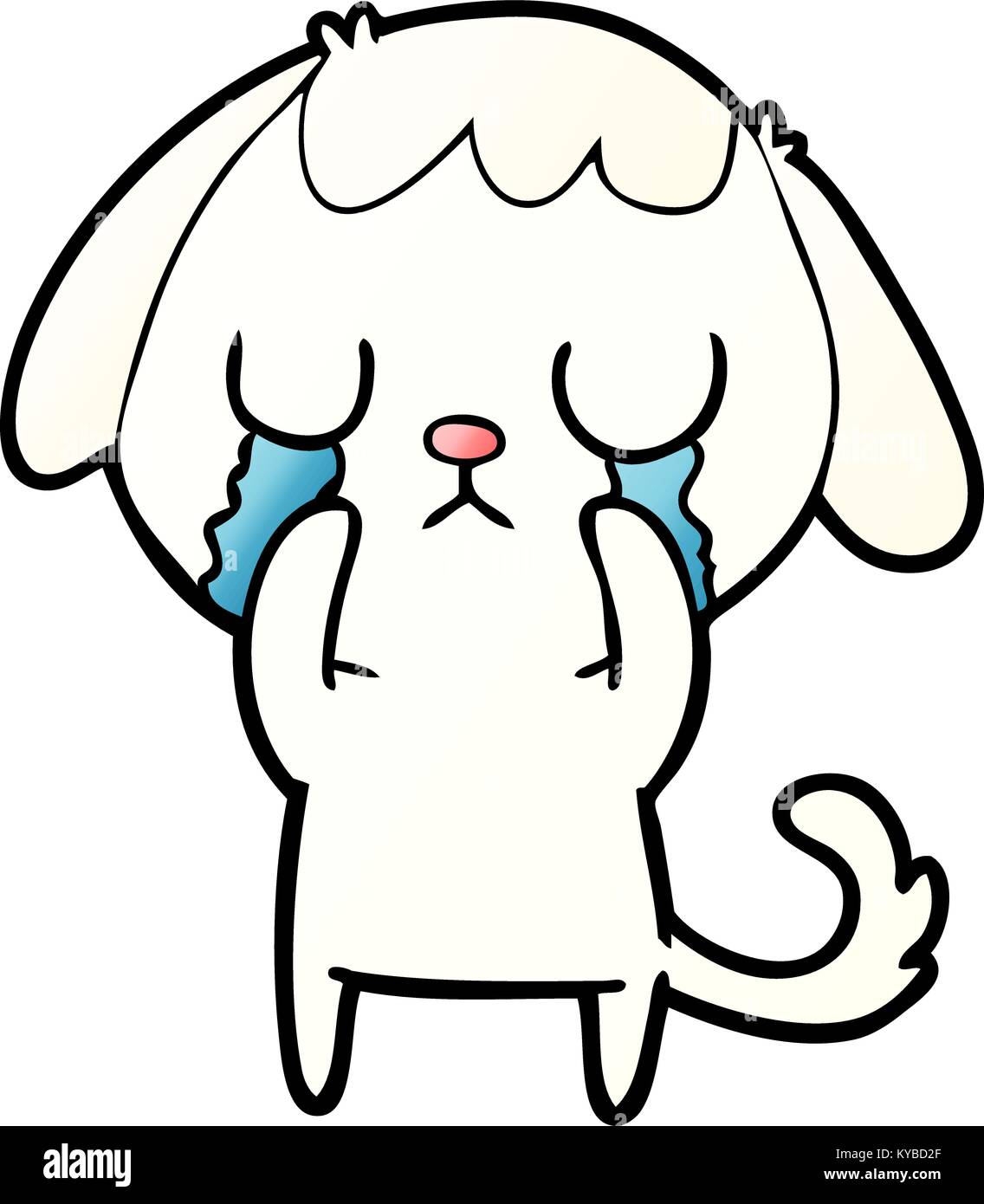 cute cartoon dog crying Stock Vector Image & Art - Alamy
