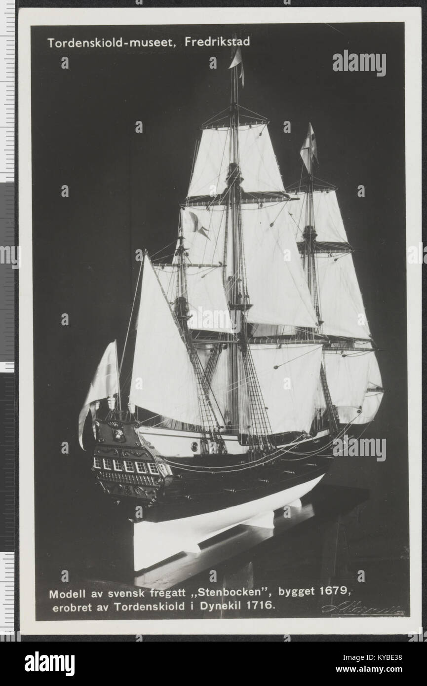 The model of the Swedish frigate 'Stenbocken' represents a historical ...