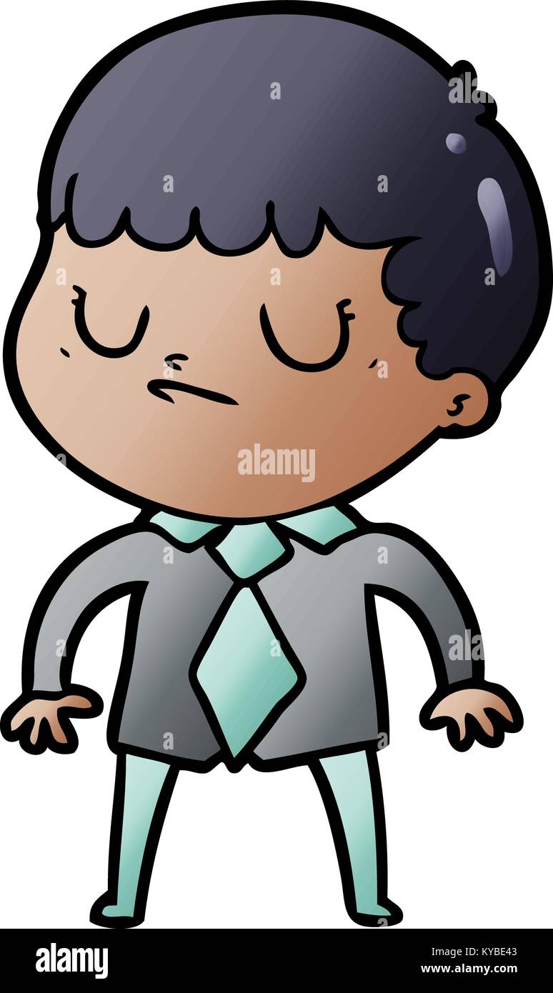 cartoon grumpy boy Stock Vector Image & Art - Alamy