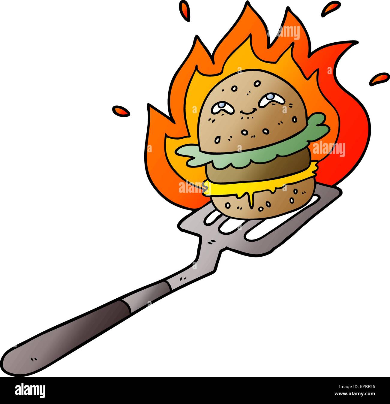 cartoon burger cooking Stock Vector Image & Art - Alamy