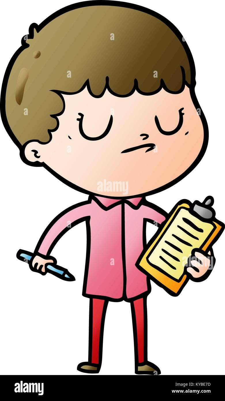 cartoon grumpy boy Stock Vector Image & Art - Alamy