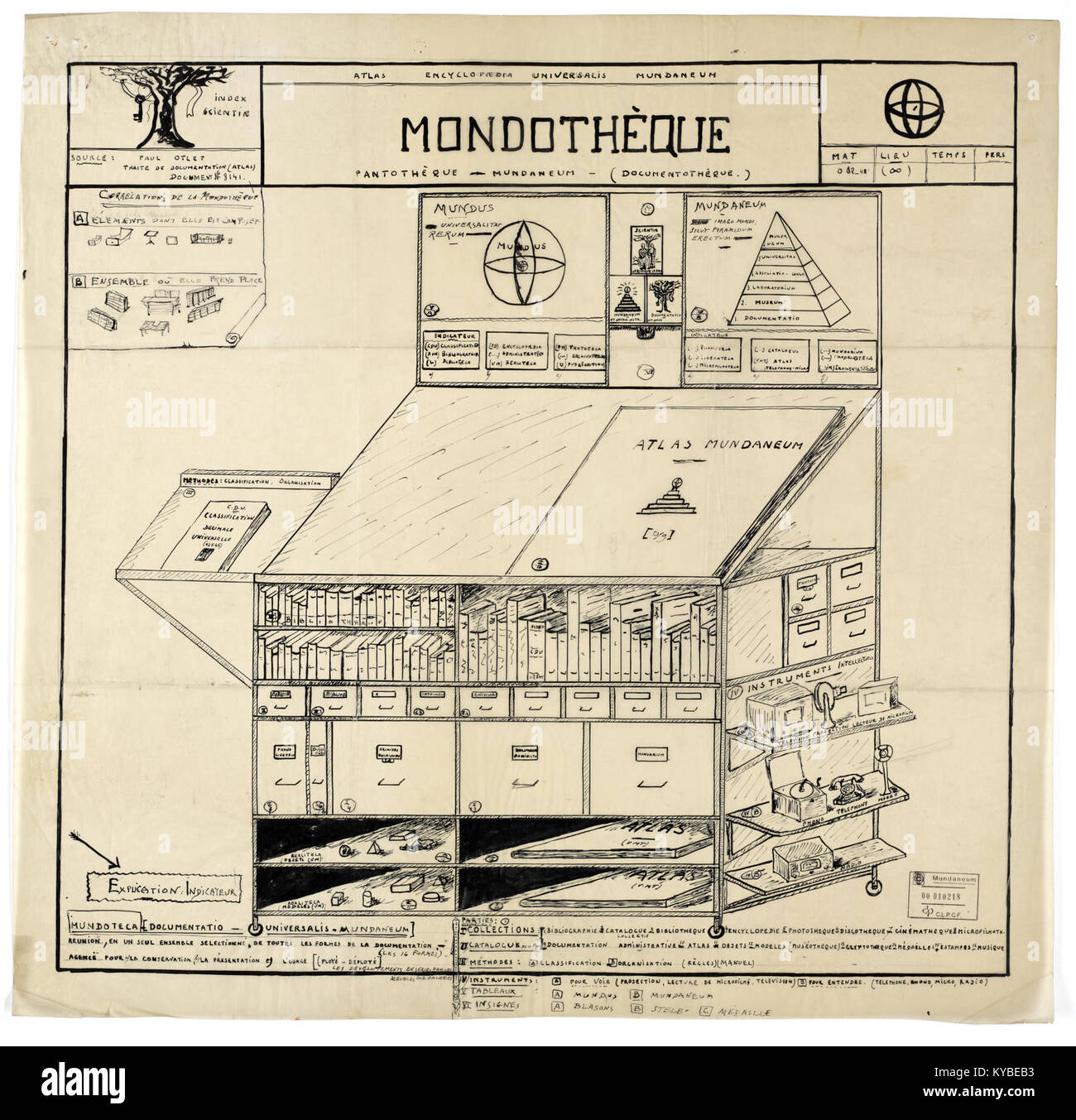 A Mondothèque illustration depicts lunar surface features, topography ...