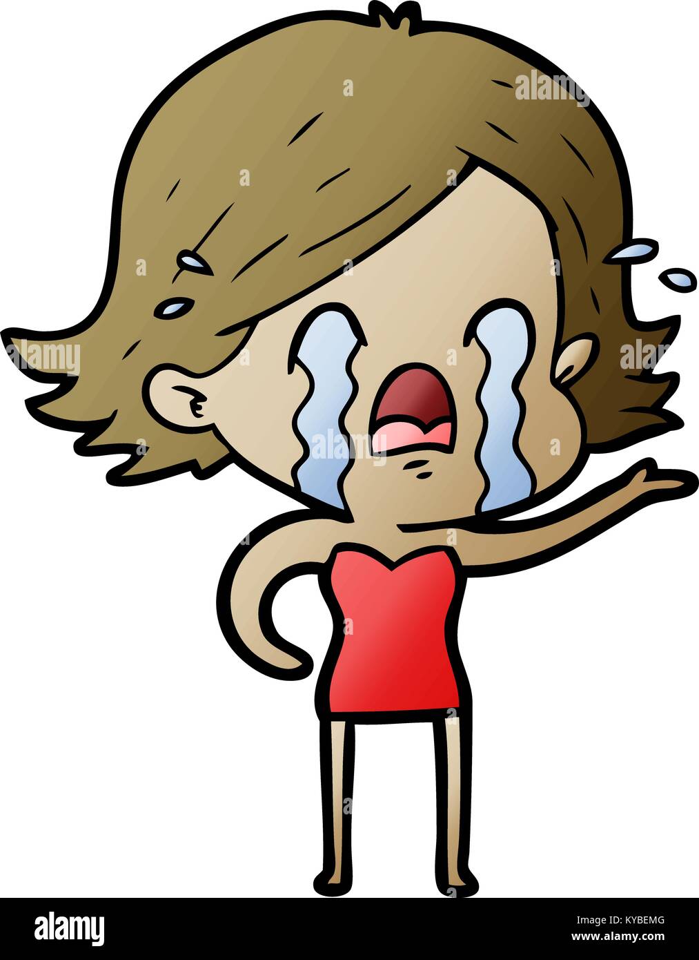 cartoon woman crying Stock Vector Image & Art - Alamy
