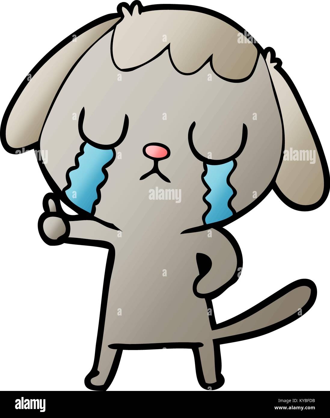 cute cartoon dog crying Stock Vector Image & Art - Alamy