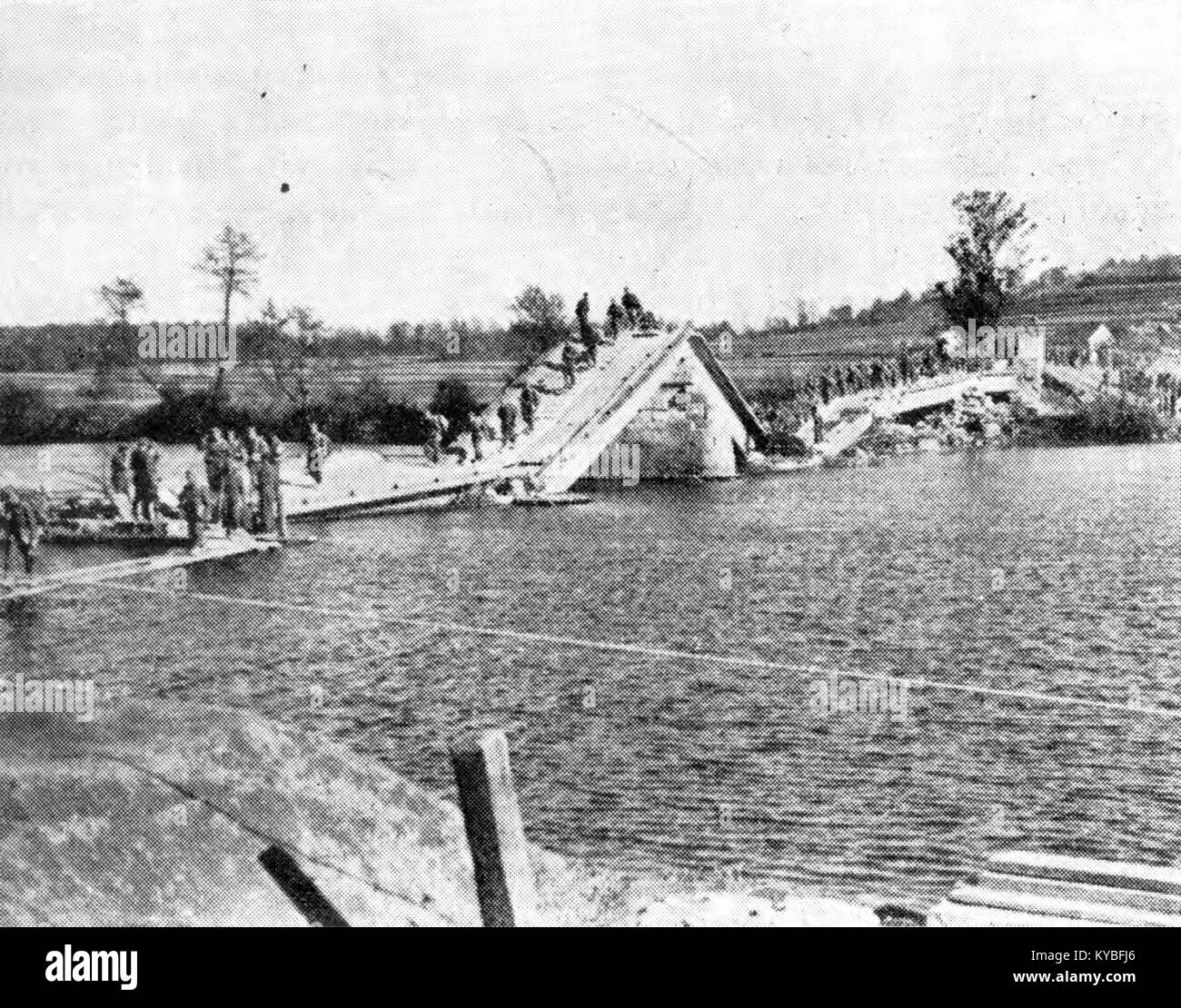Construction war bridge over Black and White Stock Photos & Images - Alamy
