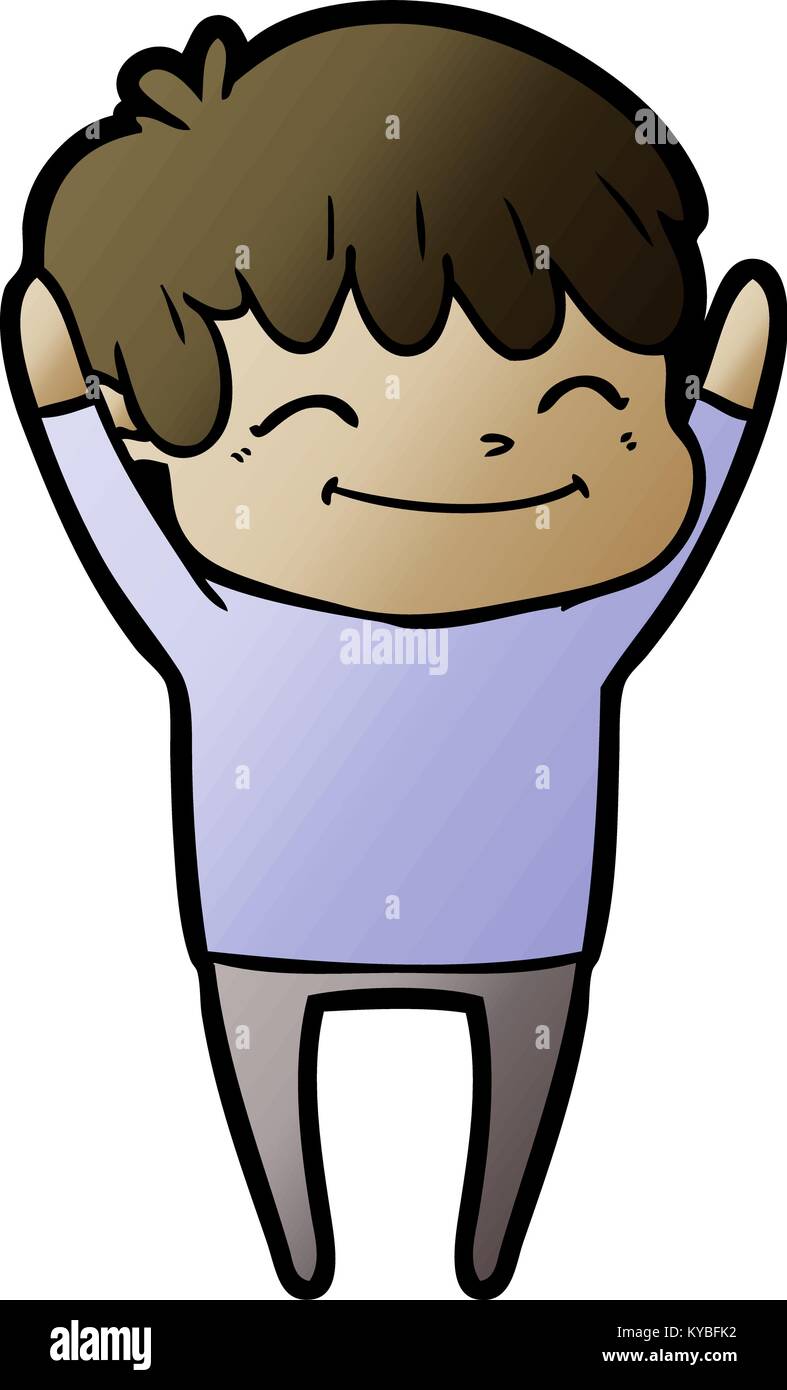 cartoon happy boy Stock Vector Image & Art - Alamy