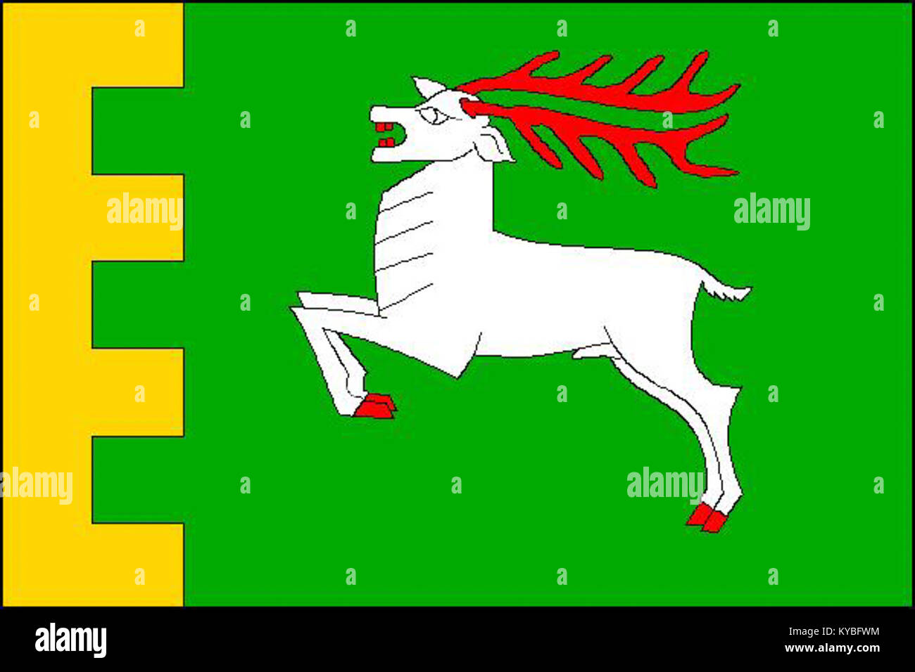 A flag from Mrl,nek, an important symbol representing the region or ...