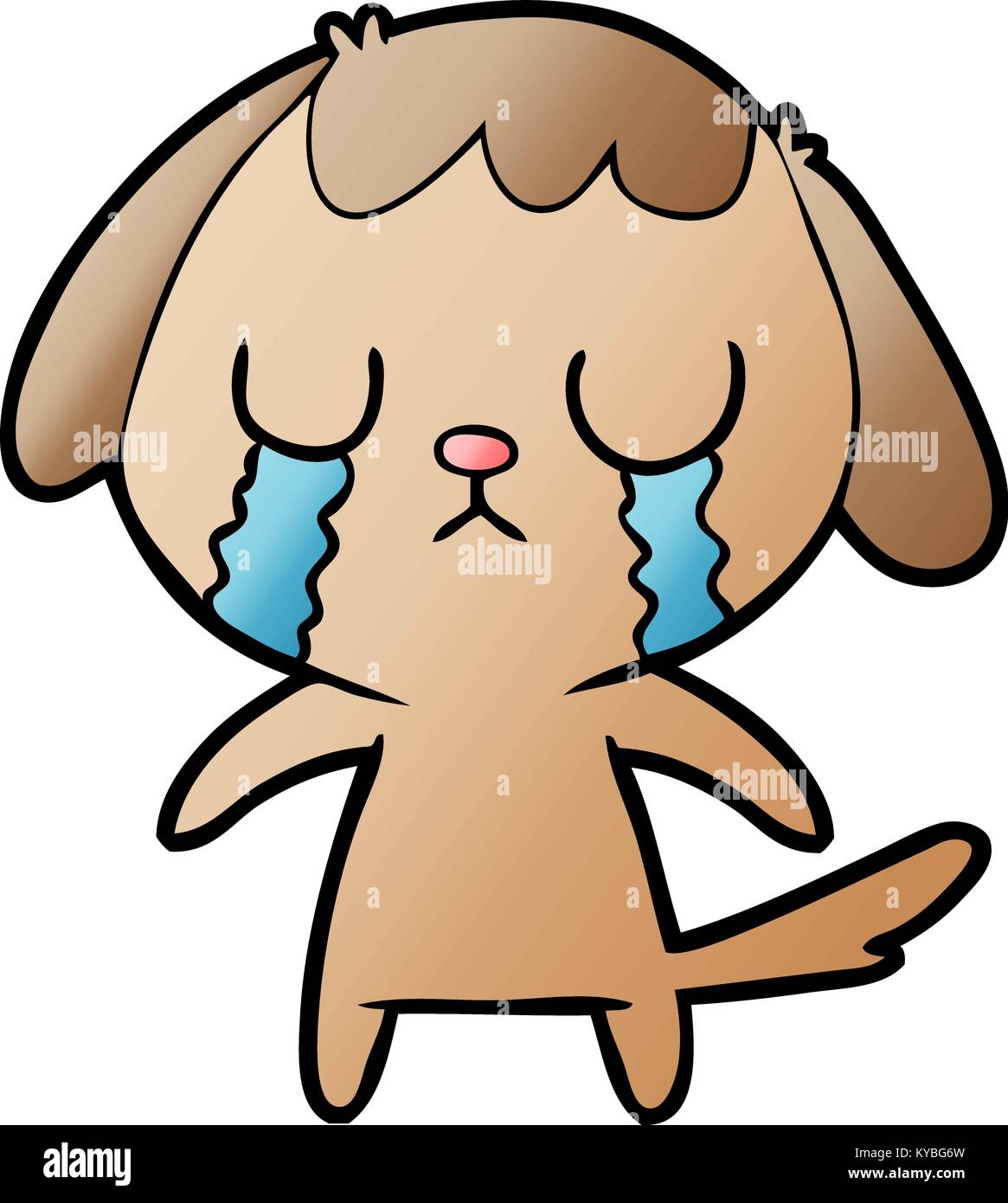 cute cartoon dog crying Stock Vector Image & Art - Alamy