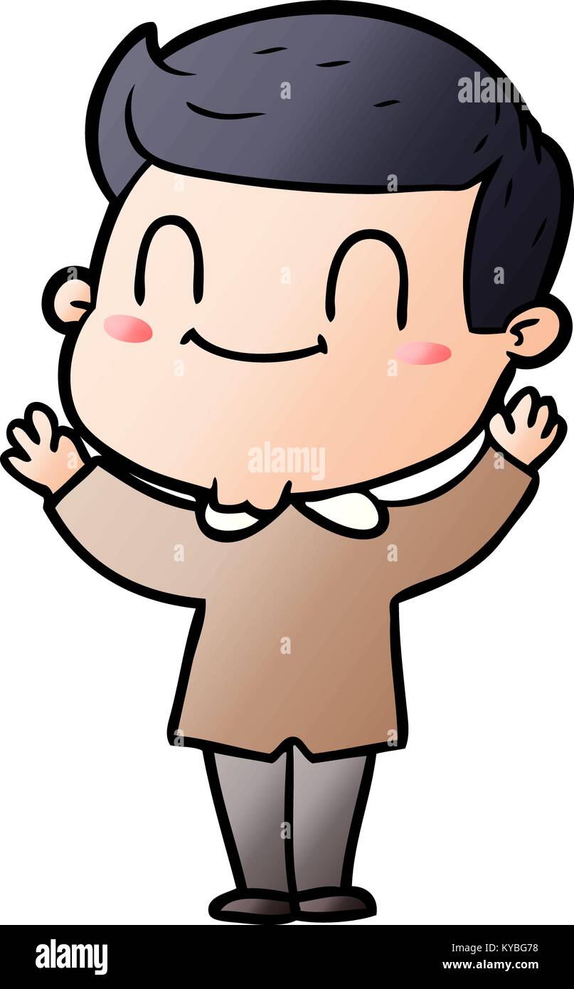 cartoon friendly man Stock Vector Image & Art - Alamy