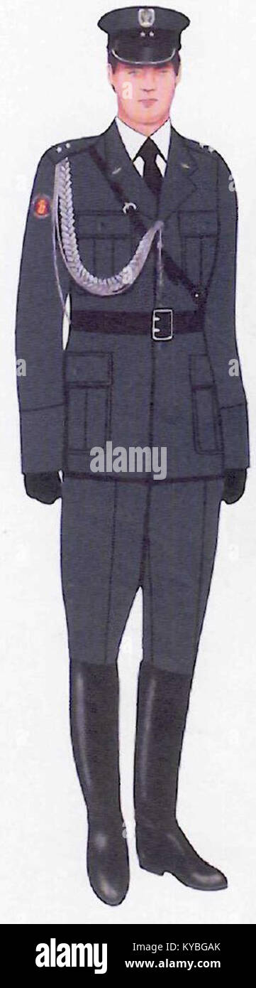 Photograph of the official uniform of the Polish State Police (SP KRWP ...