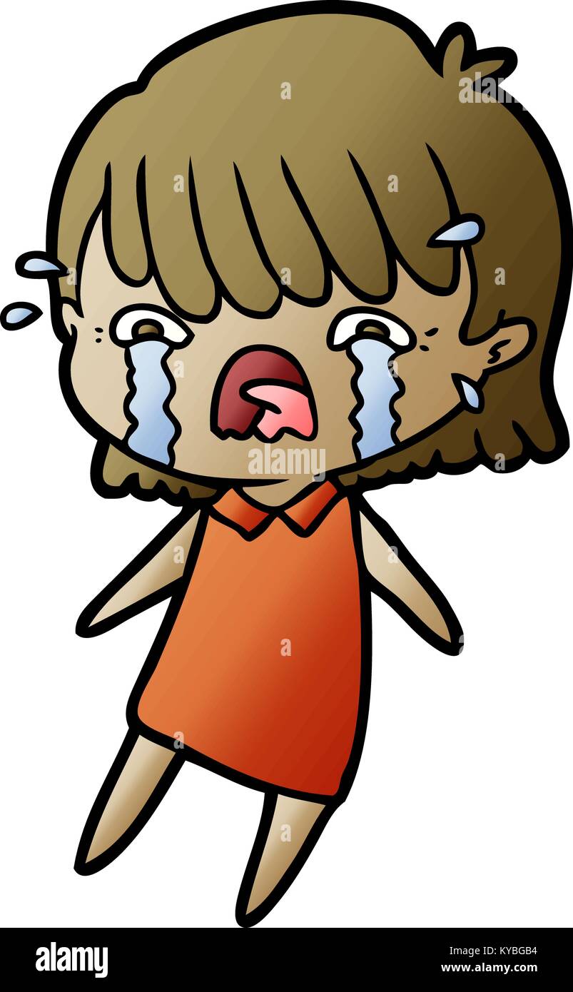 cartoon girl crying Stock Vector Image & Art - Alamy