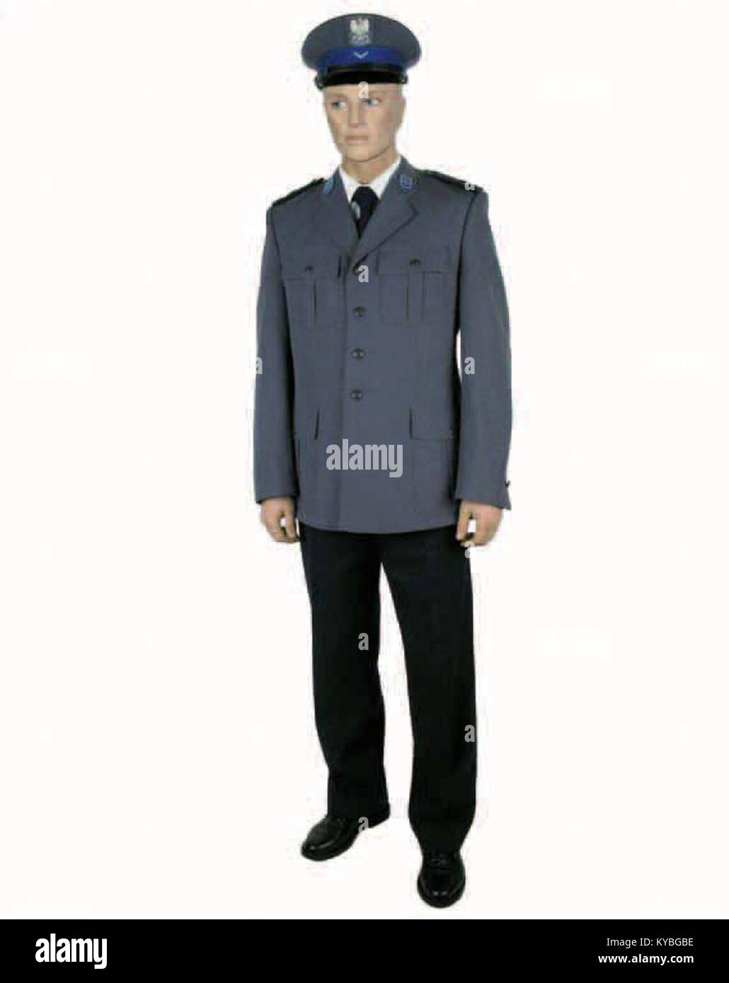 The photograph depicts the Polish police uniform, specifically the ...