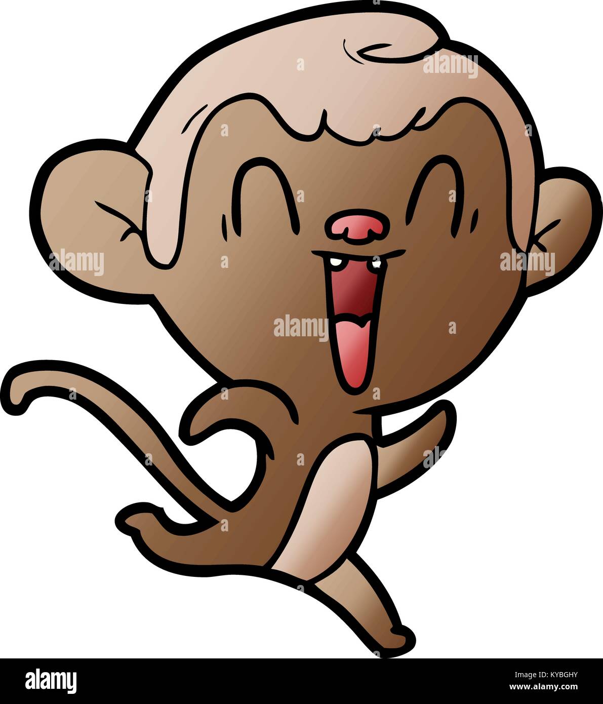 cartoon laughing monkey Stock Vector Image & Art - Alamy