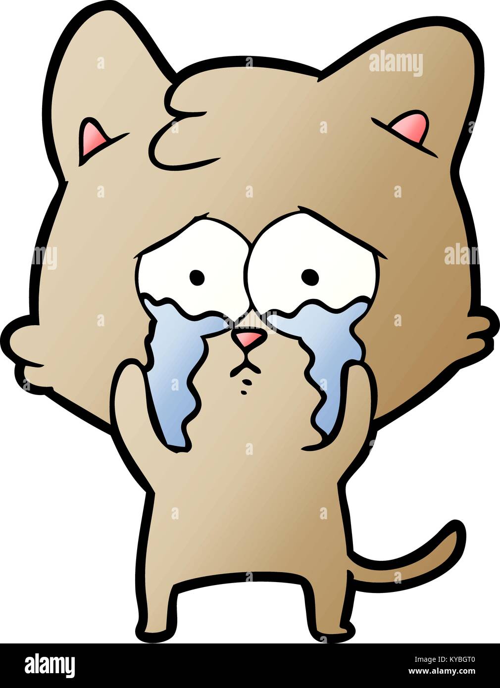 cartoon crying cat Stock Vector Image & Art - Alamy
