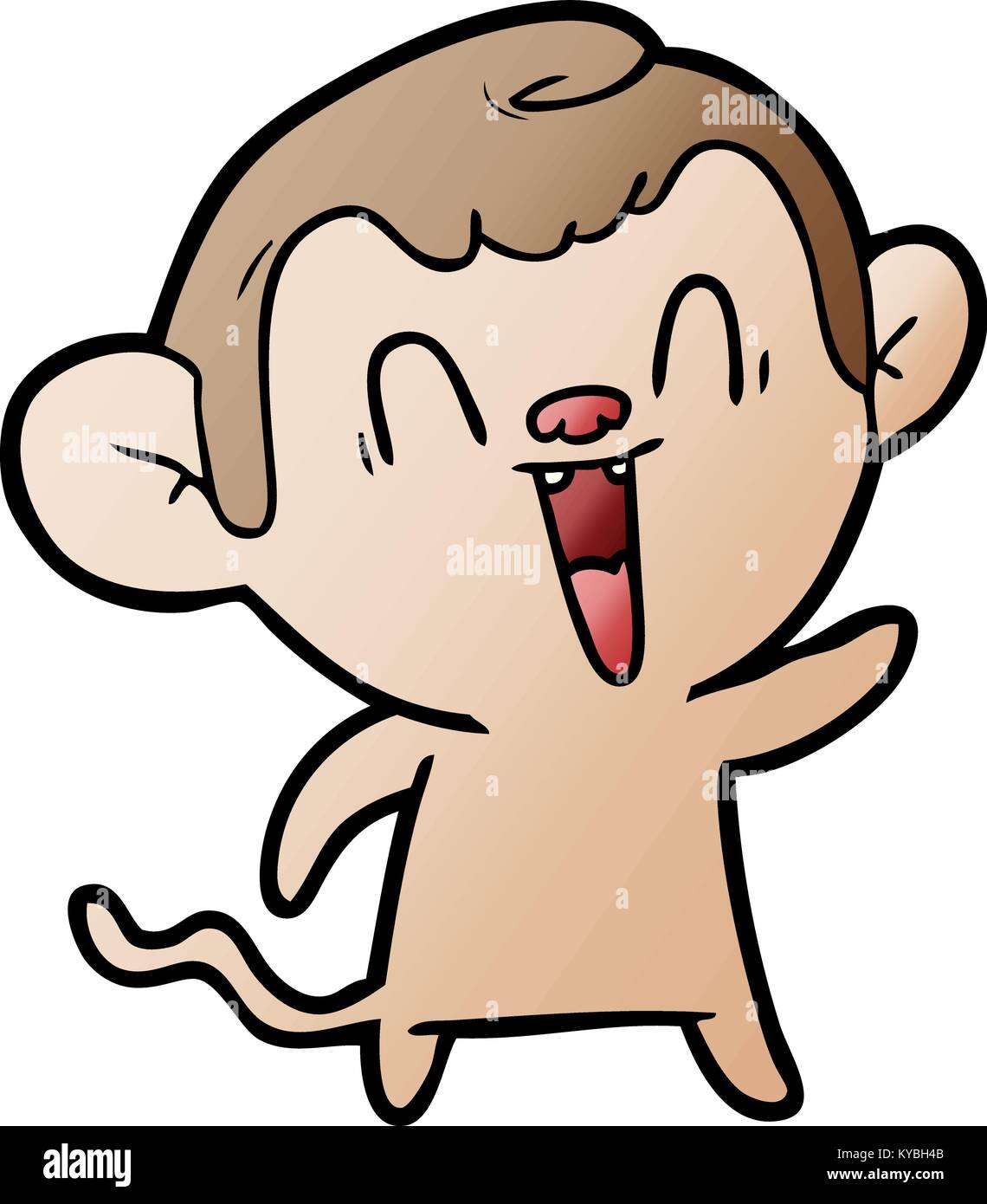 cartoon laughing monkey Stock Vector Image & Art - Alamy