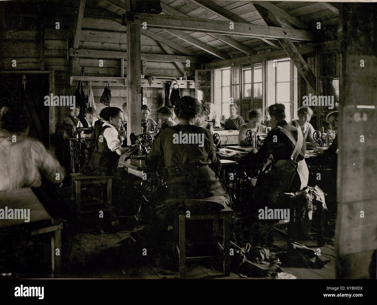 This photograph shows a collection center for war materials during a ...