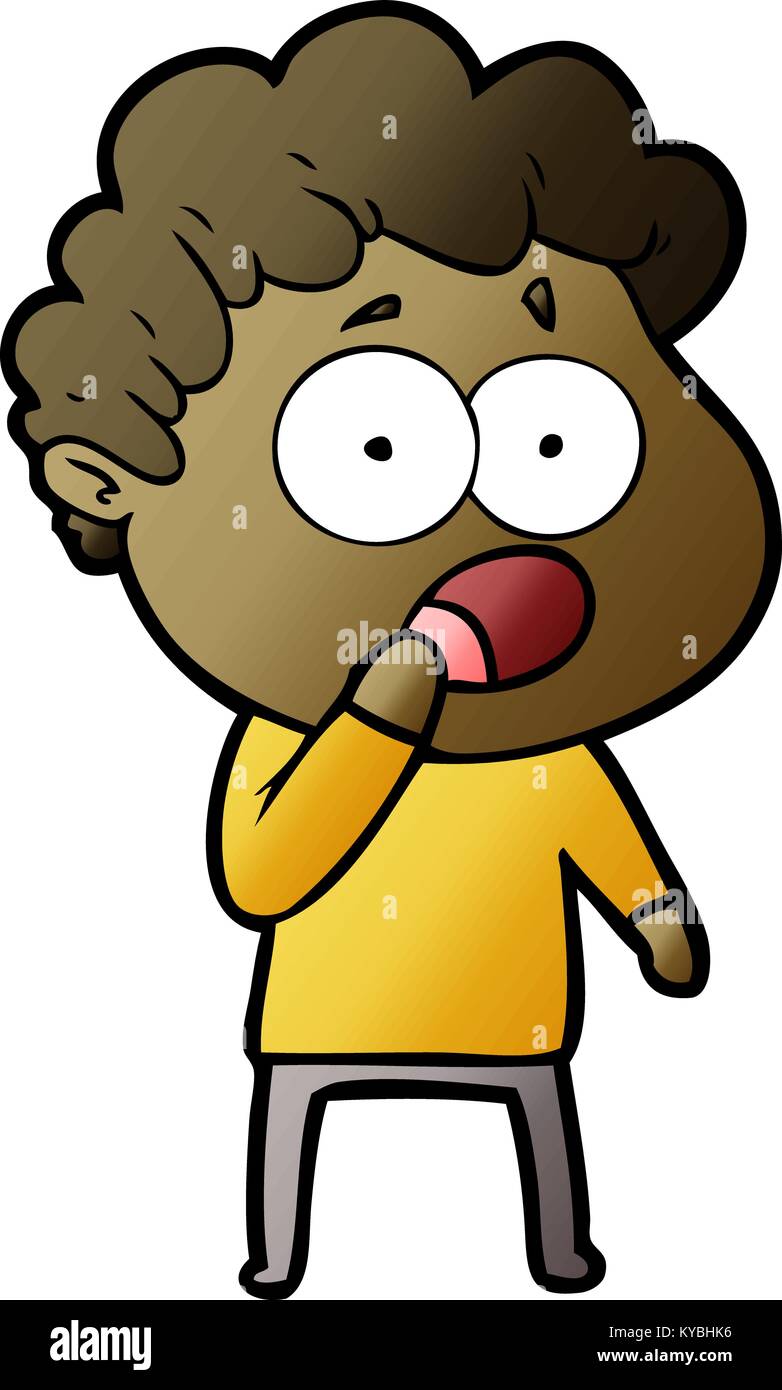 cartoon man gasping in surprise Stock Vector Image & Art - Alamy