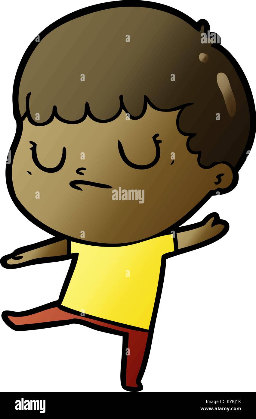 cartoon grumpy boy Stock Vector Image & Art - Alamy