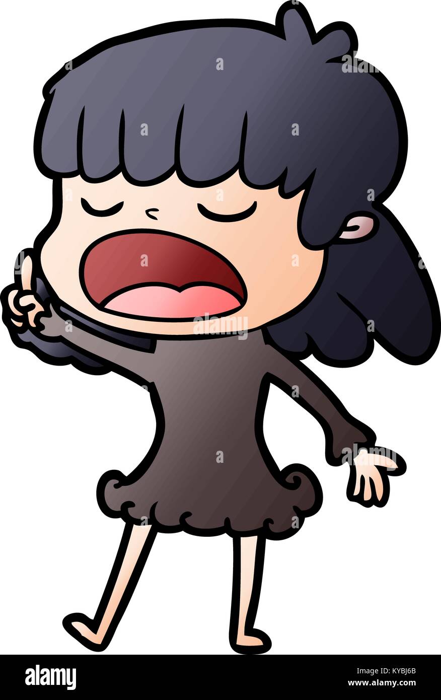 cartoon woman talking loudly Stock Vector Image & Art - Alamy