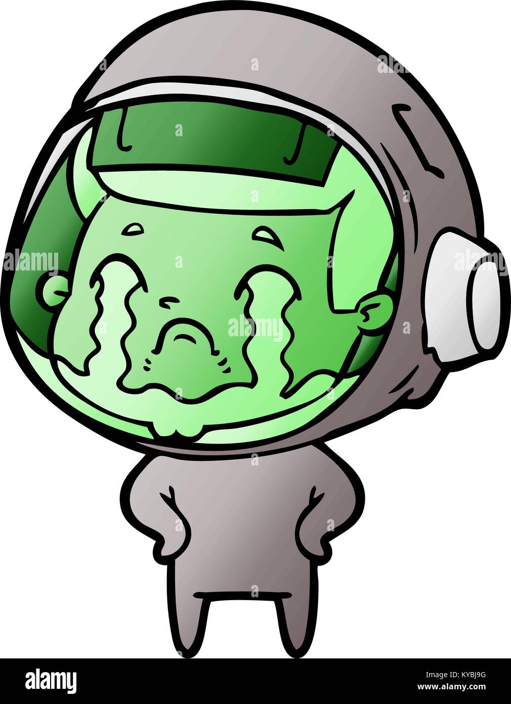 cartoon crying astronaut Stock Vector Image & Art - Alamy