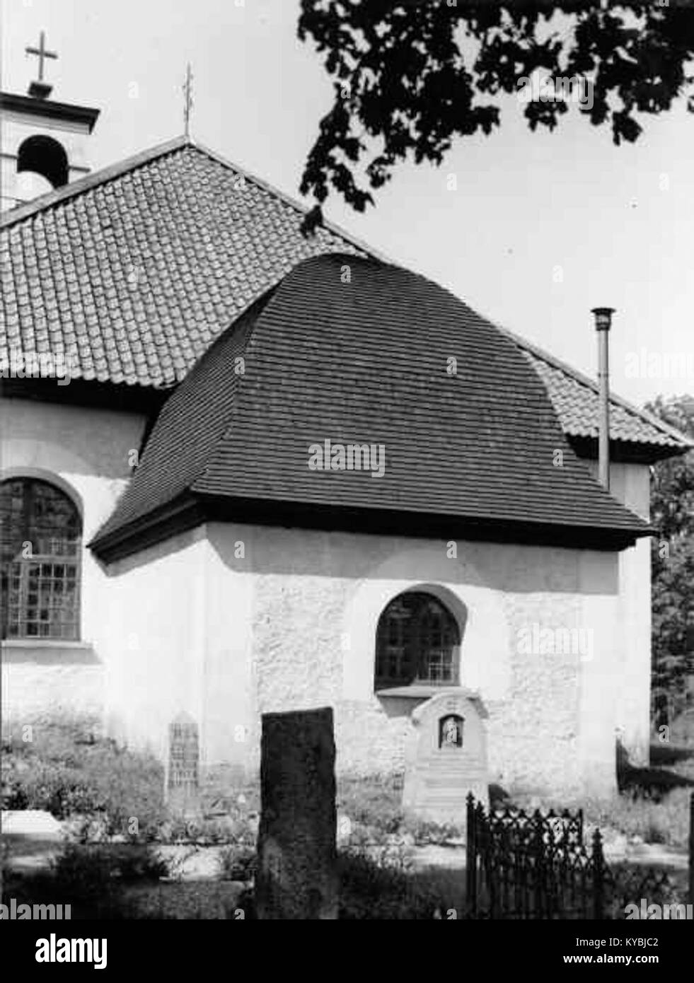 A photograph of Nässjö Old Church, Sweden, showing the medieval stone ...