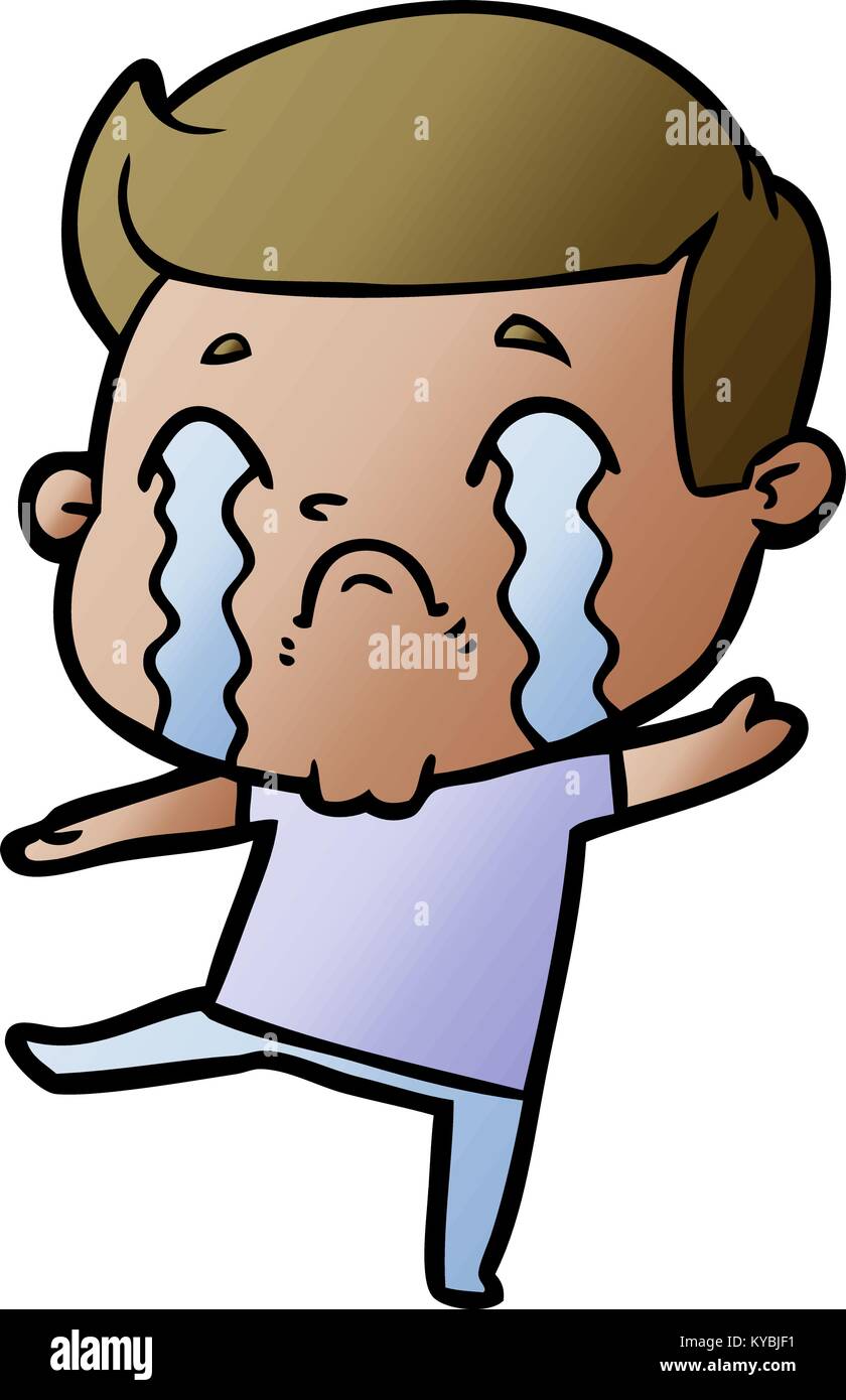 cartoon man crying Stock Vector Image & Art - Alamy
