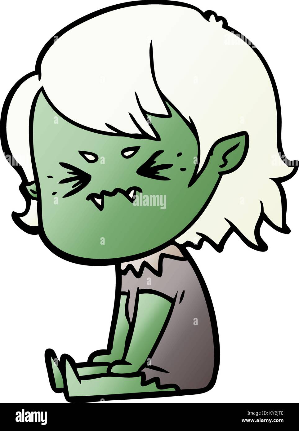 annoyed cartoon vampire girl Stock Vector Image & Art - Alamy