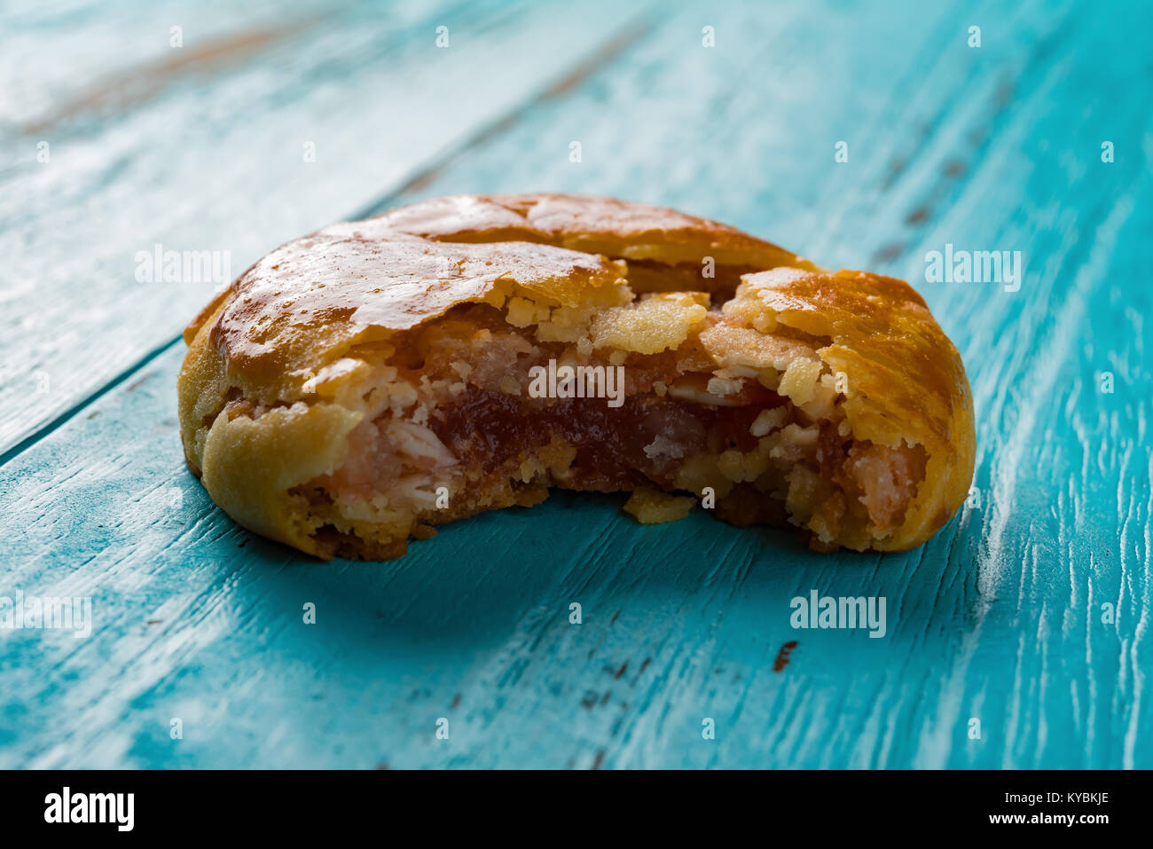 studio shoot side view sweet mini chewy cakes or chickee cakes with a ...