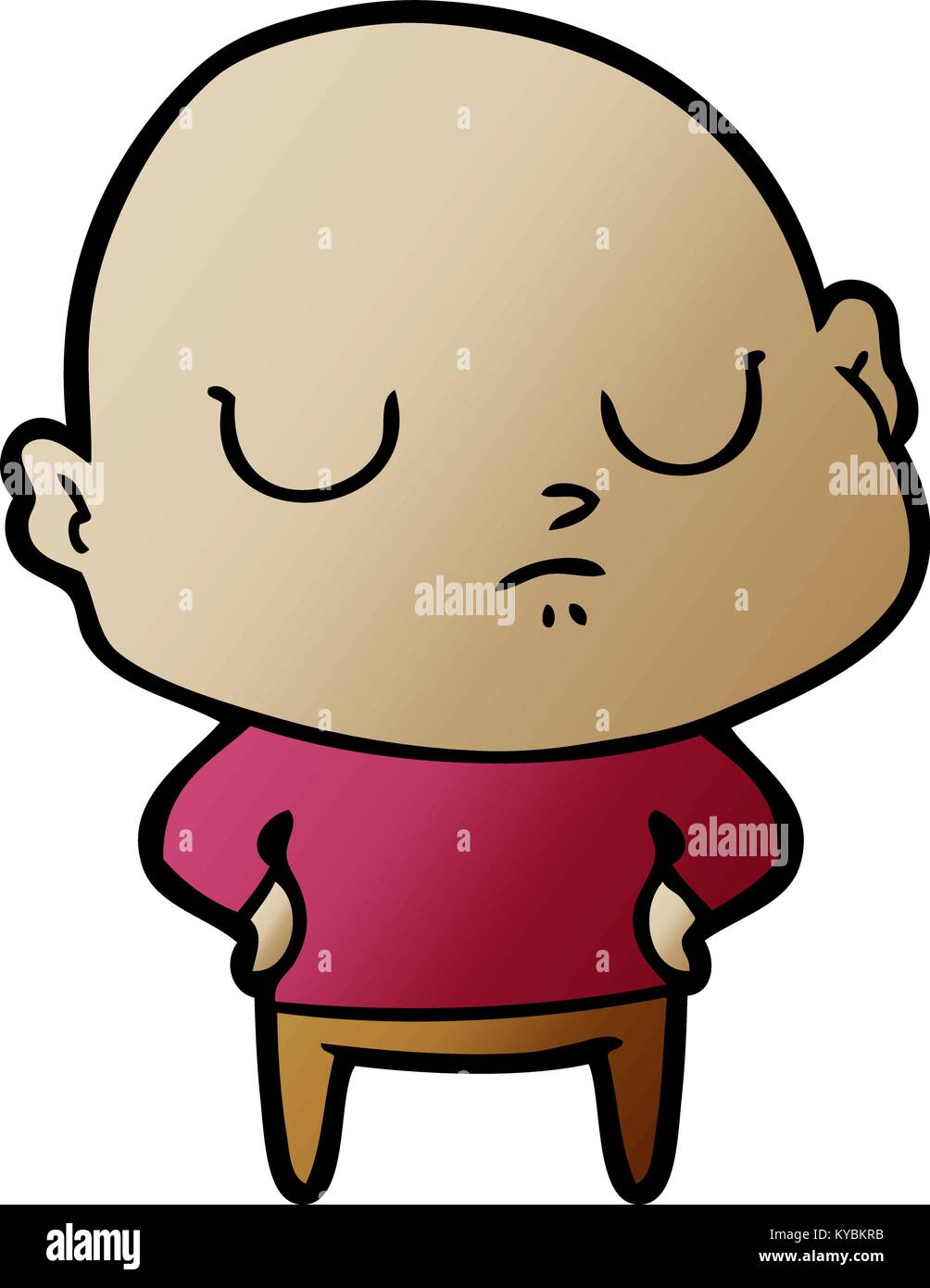 cartoon bald man Stock Vector Image & Art - Alamy