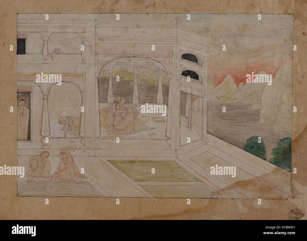 Nala-Damayanti and the Chakravak birds, 1775-1800, Guler, Pahari, India ...
