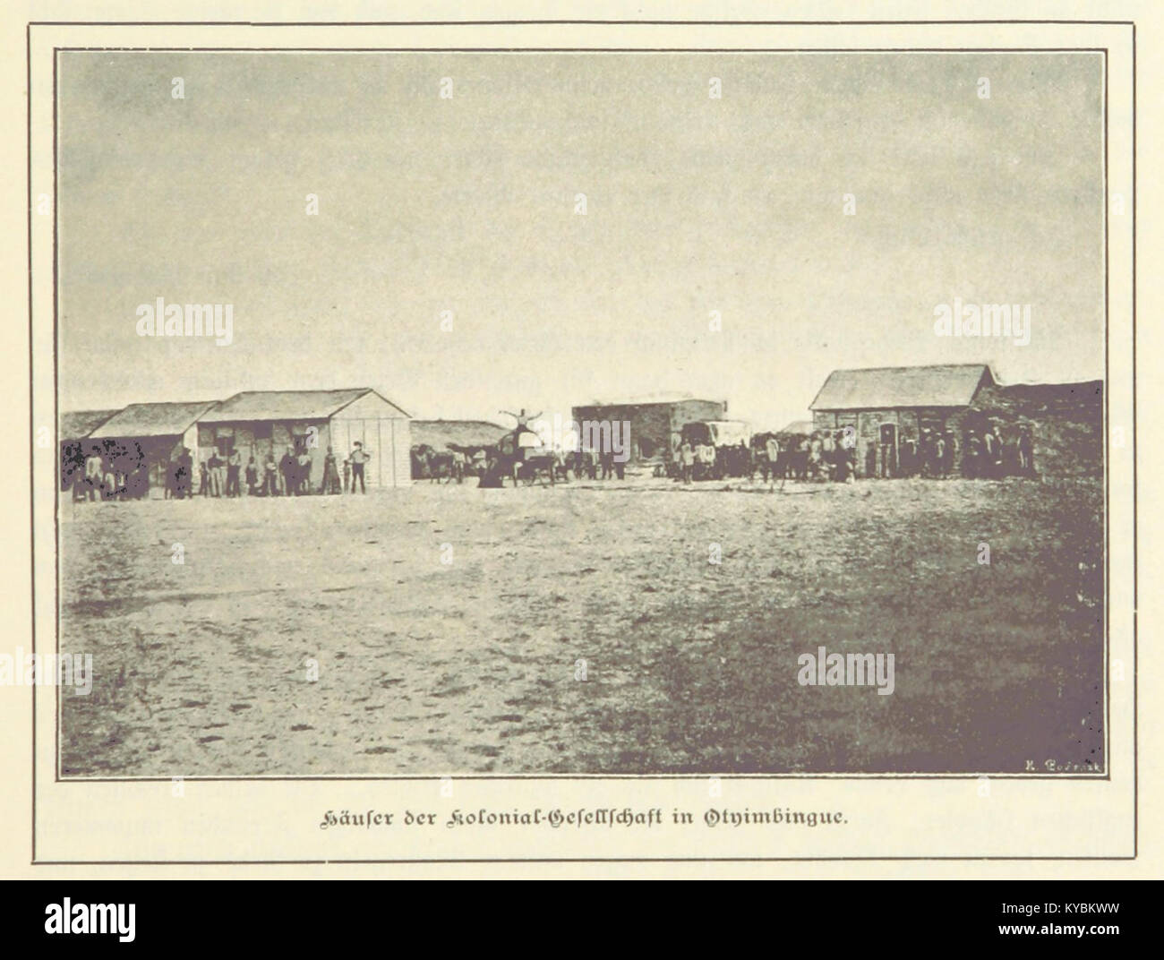 This image depicts the houses of the Nama and Damara people in ...