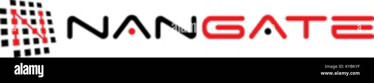 The logo of NanGate, depicted in RGB colors, represents the company's ...