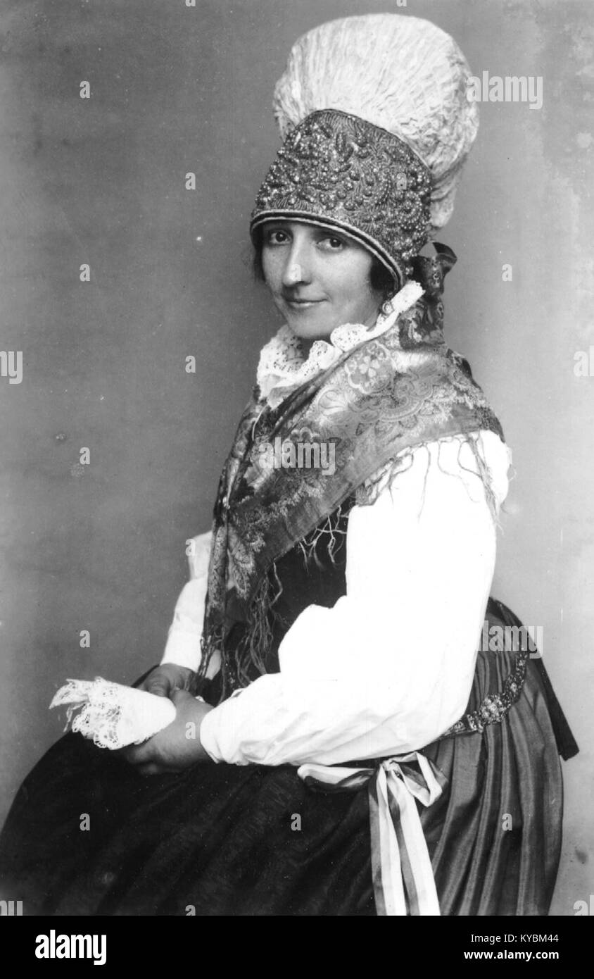 A traditional parade costume representing elements of mid-19th century ...