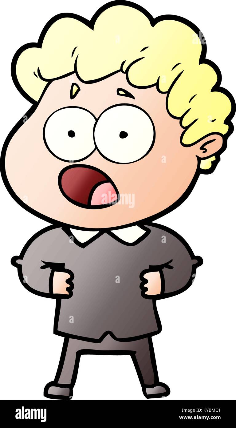 cartoon man gasping in surprise Stock Vector Image & Art - Alamy