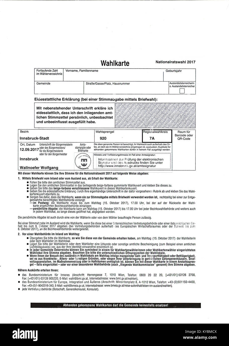 Austrian ballot Cut Out Stock Images & Pictures - Alamy