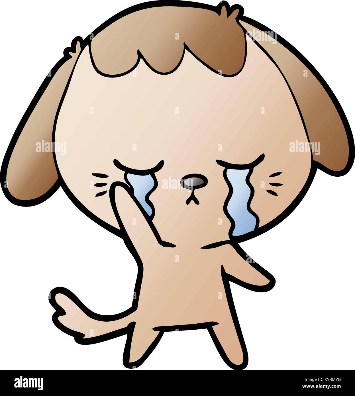 cartoon dog crying Stock Vector Image & Art - Alamy