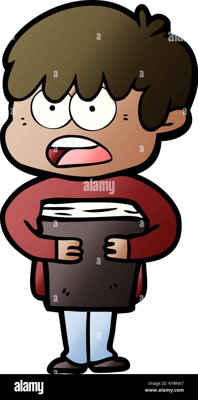 worried cartoon boy Stock Vector Image & Art - Alamy