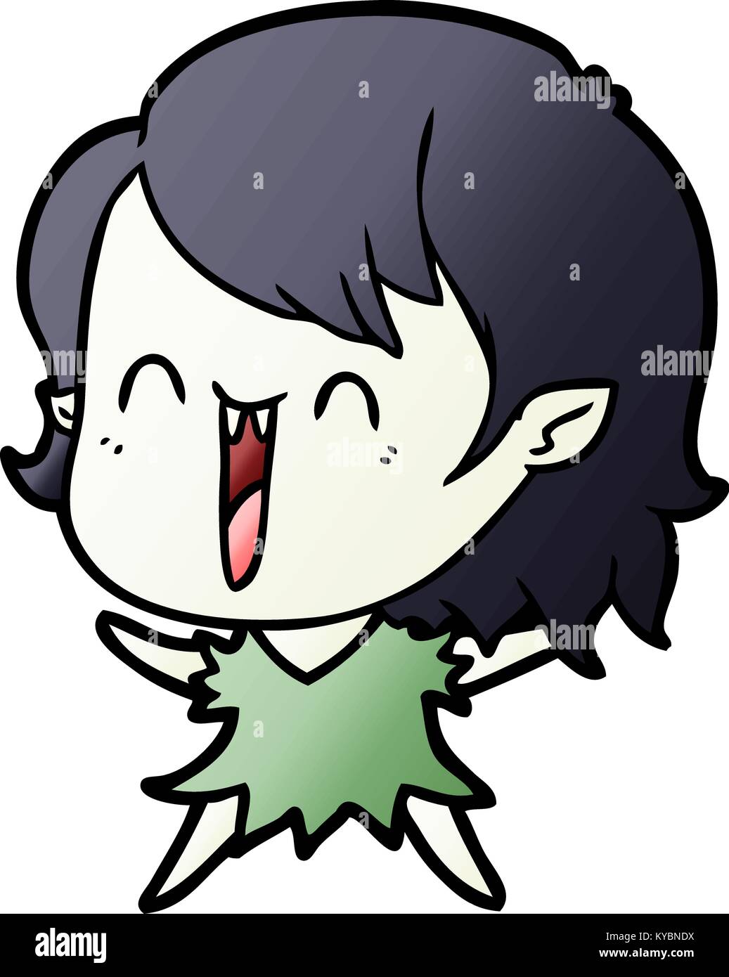 cute cartoon happy vampire girl Stock Vector Image & Art - Alamy