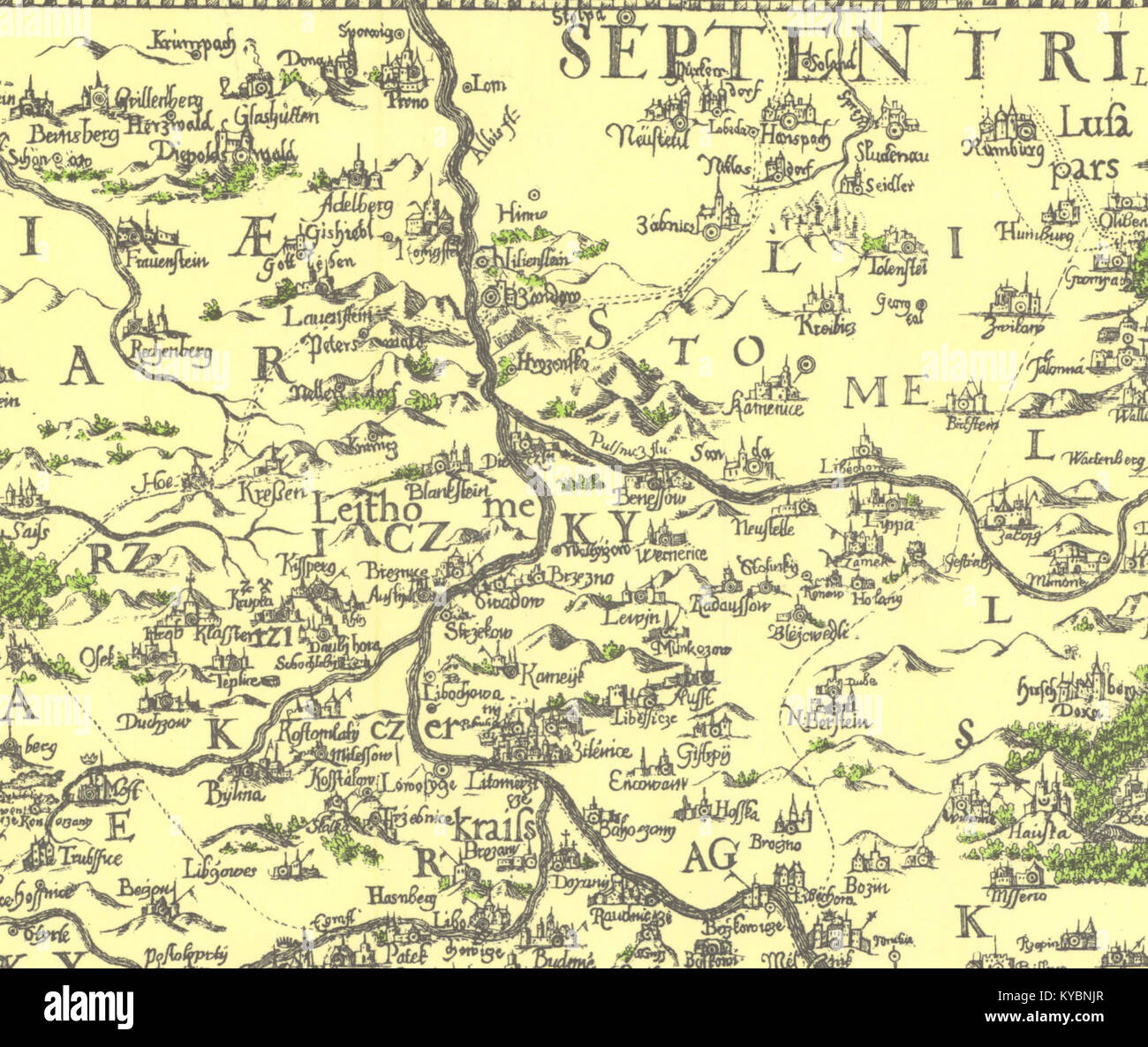Bohemia map hi-res stock photography and images - Alamy