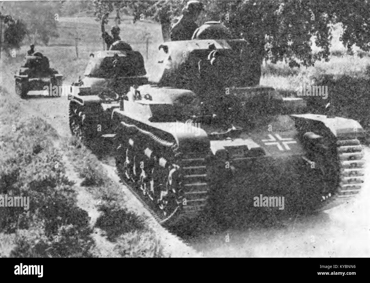 A historical document detailing the German light tanks used during the ...