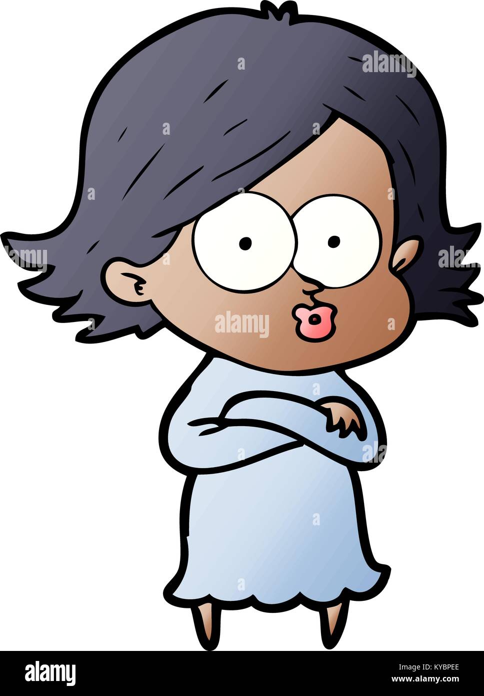 cartoon girl pouting Stock Vector Image & Art - Alamy