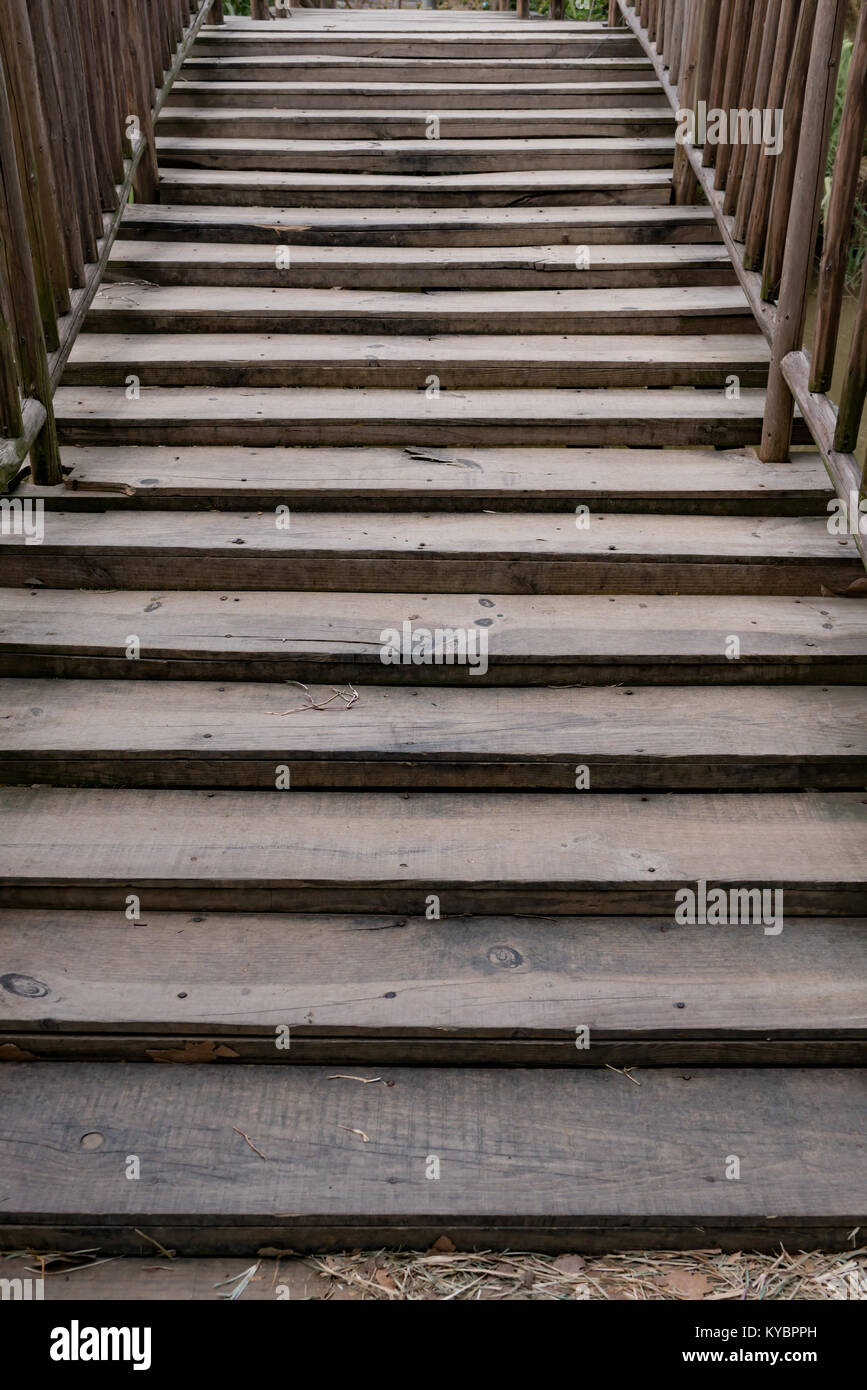 wooden stairs to a bridge Stock Photo - Alamy