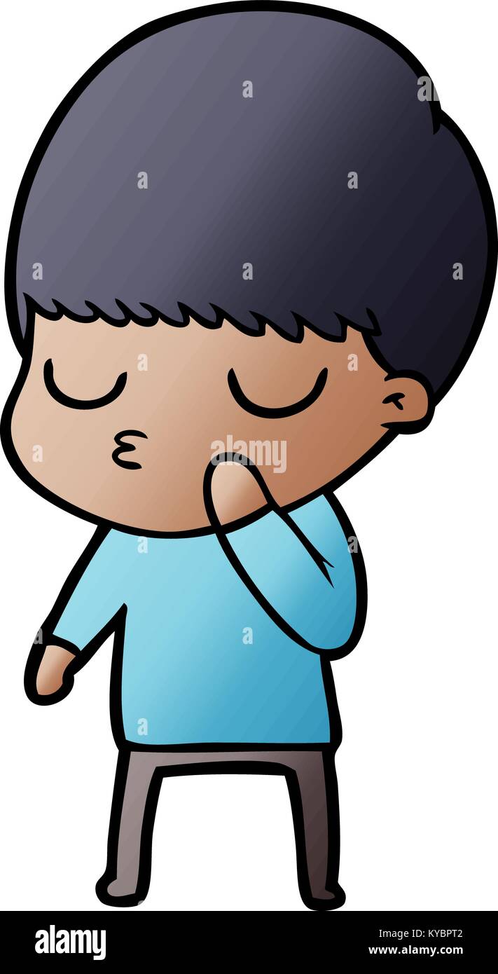 cartoon calm boy Stock Vector Image & Art - Alamy